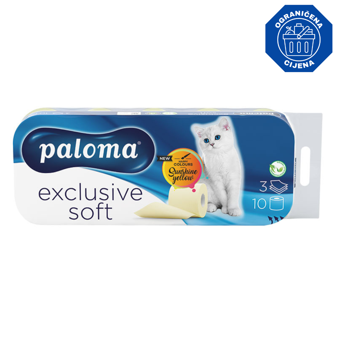 Paloma toaletni papir exclusive žuti - u Robin marketima!
